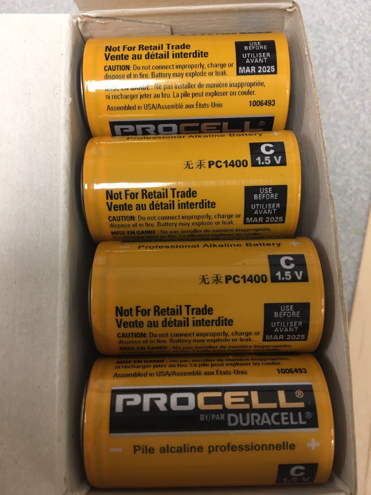 Duracell Procell C Alkaline Batteries 36-PC1400 3x Boxes of 12, Expires ...
