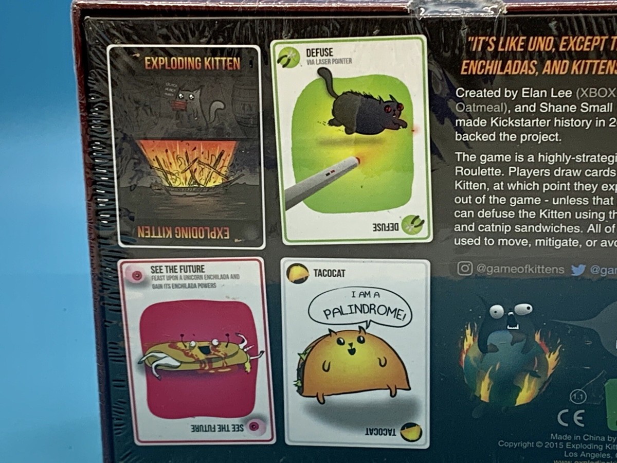 Taco Cat Goat Cheese Pizza Game Exploding Kittens: Party Pack Board ...