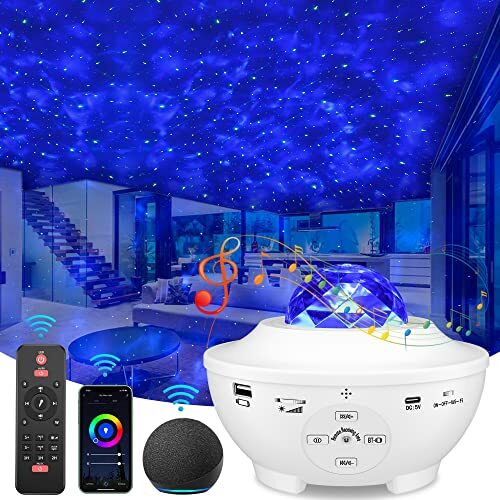 Galaxy Projector, WiFi Star Projector with Alexa Google Assistant Voice ...