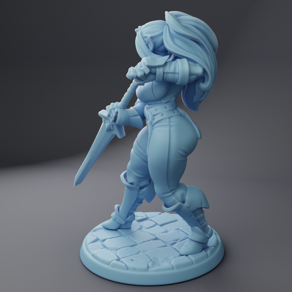 Sybil the Elf Warrior Pinup Fantasy Miniature DnD Tabletop RPGs ...