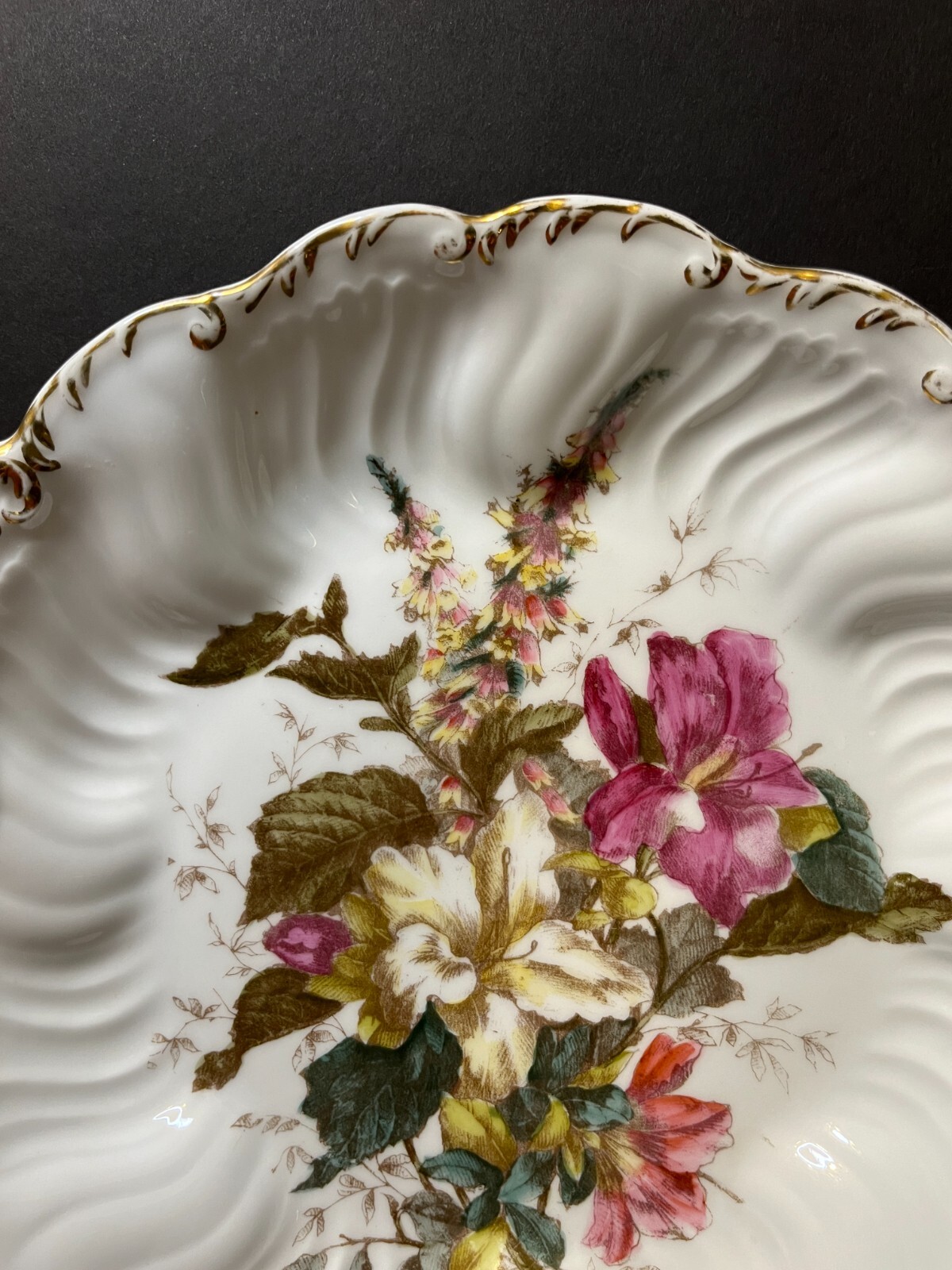 Antique Carl Tielsch CT Germany Ornate Handled Porcelain Serving Bowl ...