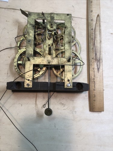 Vintage Antique Welch? winding Large Wall Clock Movement -PARTS REPAIR ...