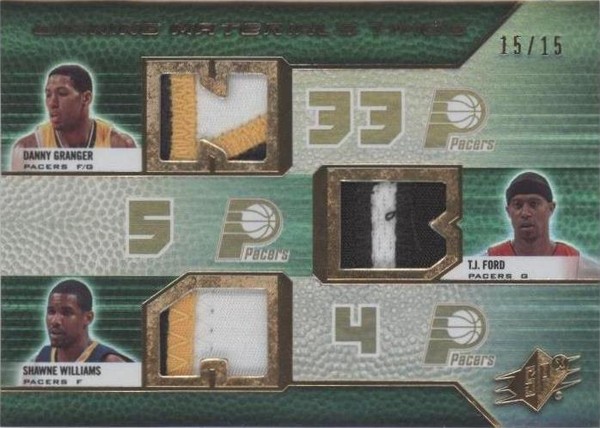 2008-09 SPx - Winning Materials Trios Patch #WMT-GTW Danny Granger, T.J ...