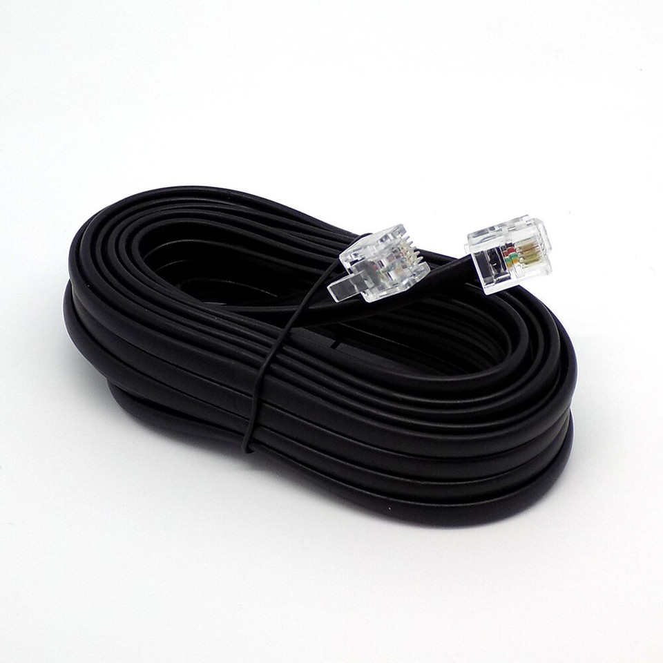 20m RJ11 ADSL Cable Broadband Internet Router Modem DSL Phone Extension ...