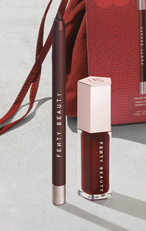Fenty Beauty CHERRIEZ Set - Gloss Bomb CHERRY AMOR & Lip Liner Brown’d Out + Bag | eBay