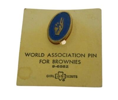 NEW ANTIQUE WORLD ASSOCIATION PIN FOR BROWNIES GIRL SCOUTS | eBay