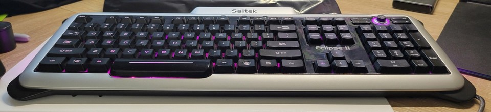 Saitek Eclipse II Model KU-0603 Black/Silver USB Gaming Keyboard PK02AU ...