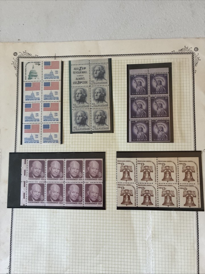 Collection Of Us Mint Stamps With Booklet In Mounts All Never Hinged ...