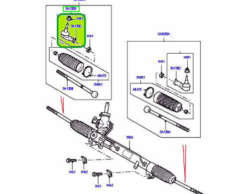 GENUINE LAND ROVER STEERING TIE ROD END LR3 NEW LR010671 | eBay