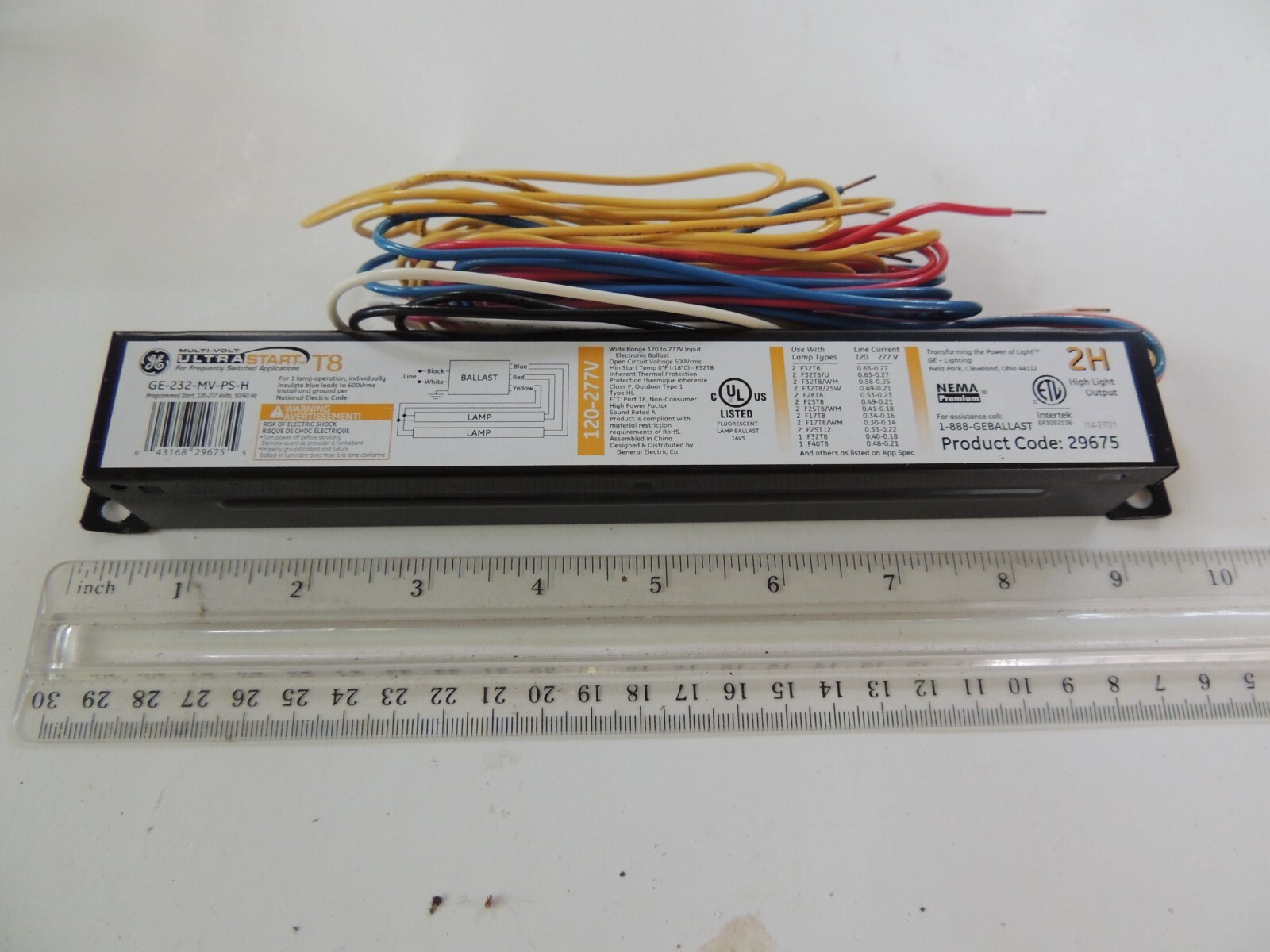 GE Lighting 29675 GE232-MVPS-H 120/277-Volt UltraStart Electronic ...