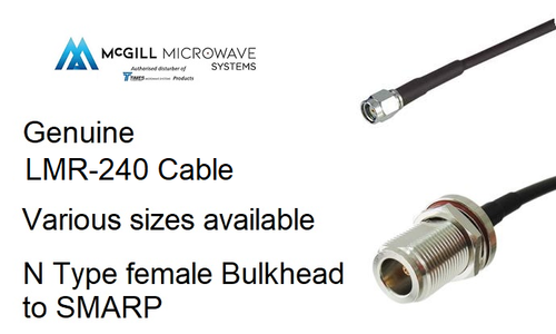LMR 240 N Female Bulkhead to SMA Male Times Microwave Coaxial Enclosure ...