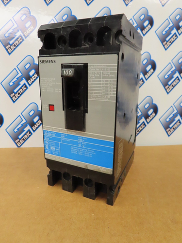 Siemens ED43B100 Circuit Breaker 100 Amp 480 Volt 3 Pole 18K -WARRANTY ...