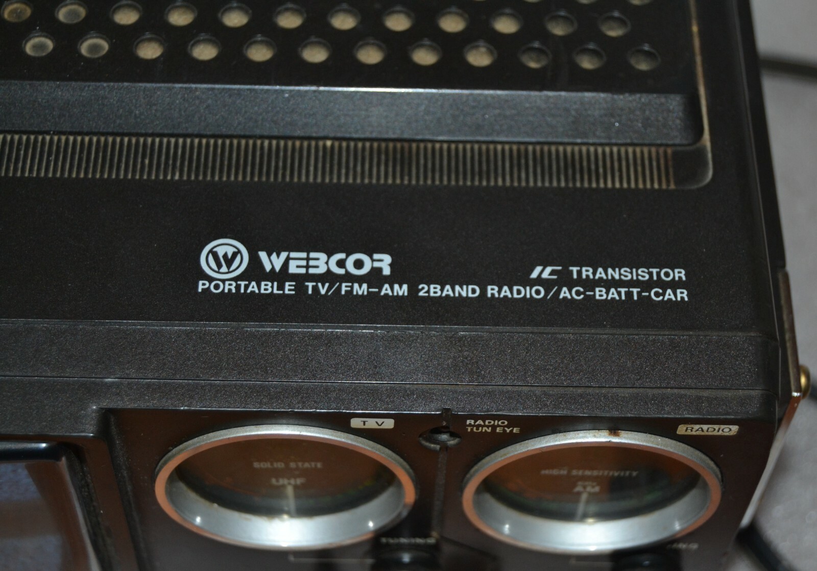 WEBCOR Vintage Portable Television 5TV-521R B/W TV AM FM 1978 TESTED ...
