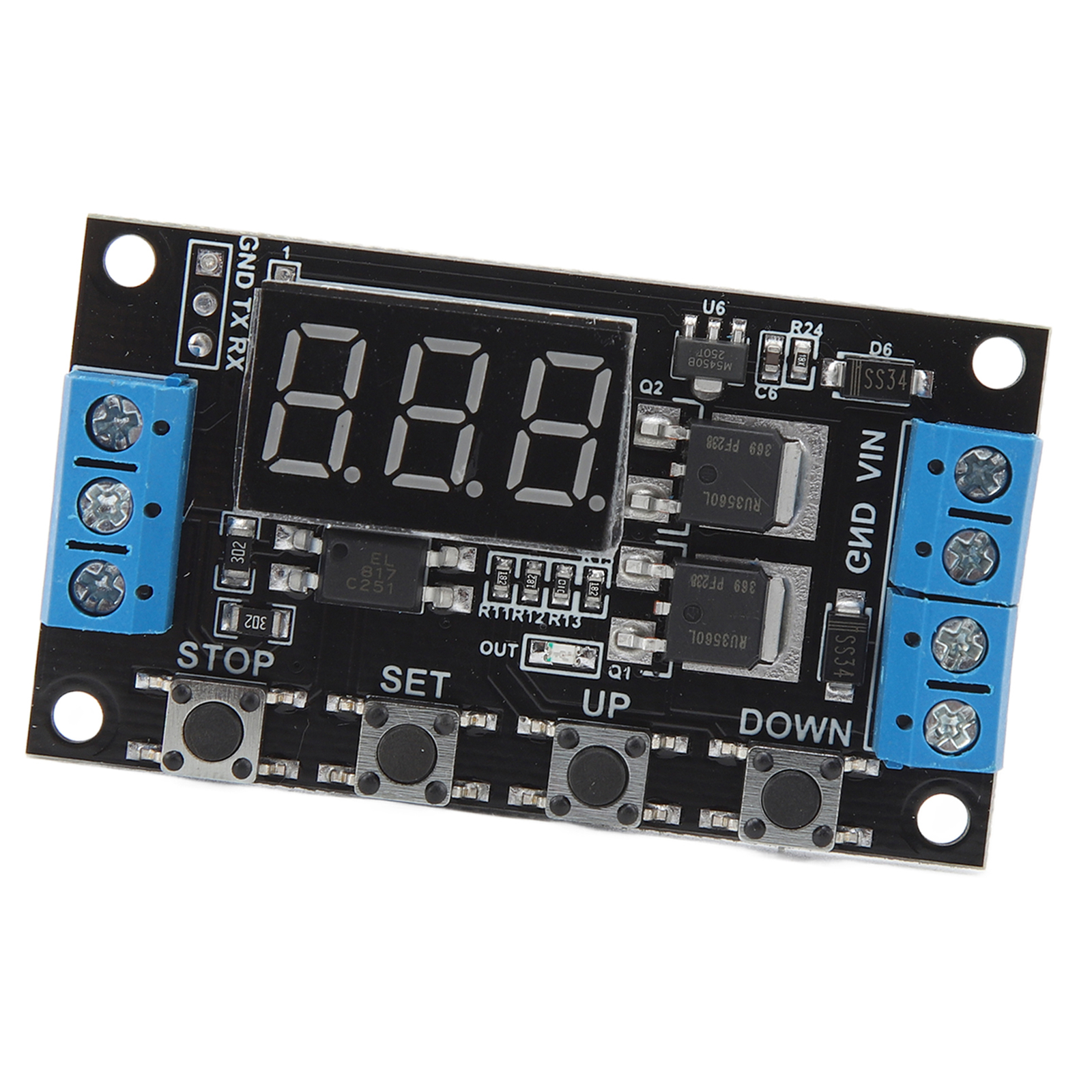 Time Delay Relay Switch Turn On Off Module 5V 12V 24V Double MOS Switch ...