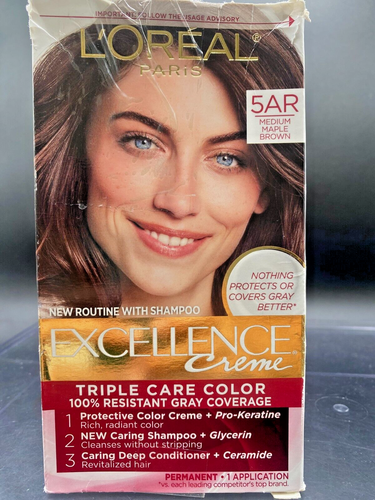 (1 Ct.) L'Oreal Paris Excellence - Permanent Hair Color -#5AR Medium ...