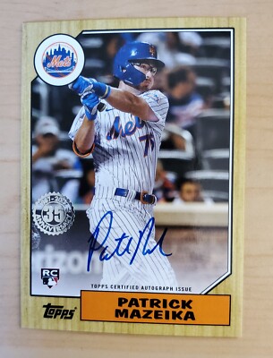 2022 Topps Patrick Mazeika 35th Anniversary 1987 Auto RC | eBay