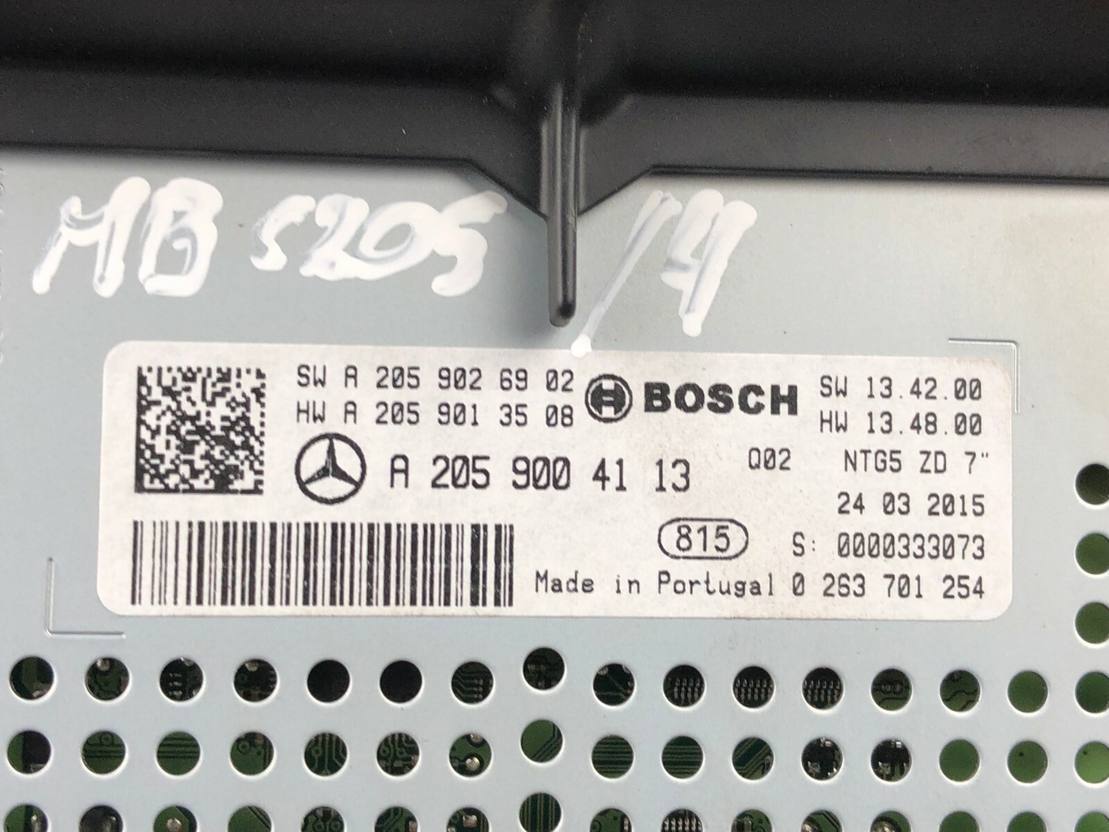 Mercedes Benz C Class W205 Navigation Media Display Monitor Screen ...