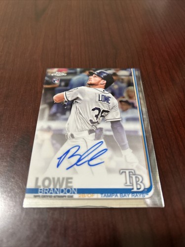 2019 Topps Chrome BRANDON LOWE Auto RC Rookie #RA-BL TAMPA BAY RAYS | eBay