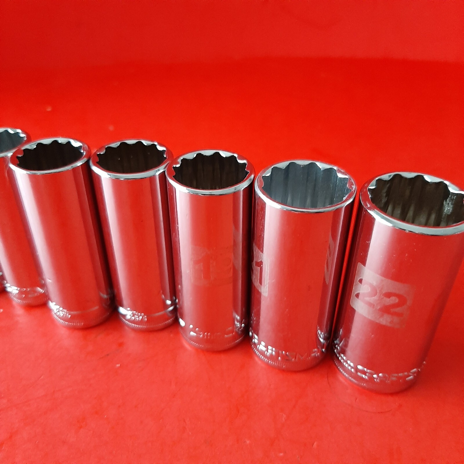 Craftsman Easy Read 13 Piece 3/8 Dr 12pt Deep Metric Socket Set 9-19 ...