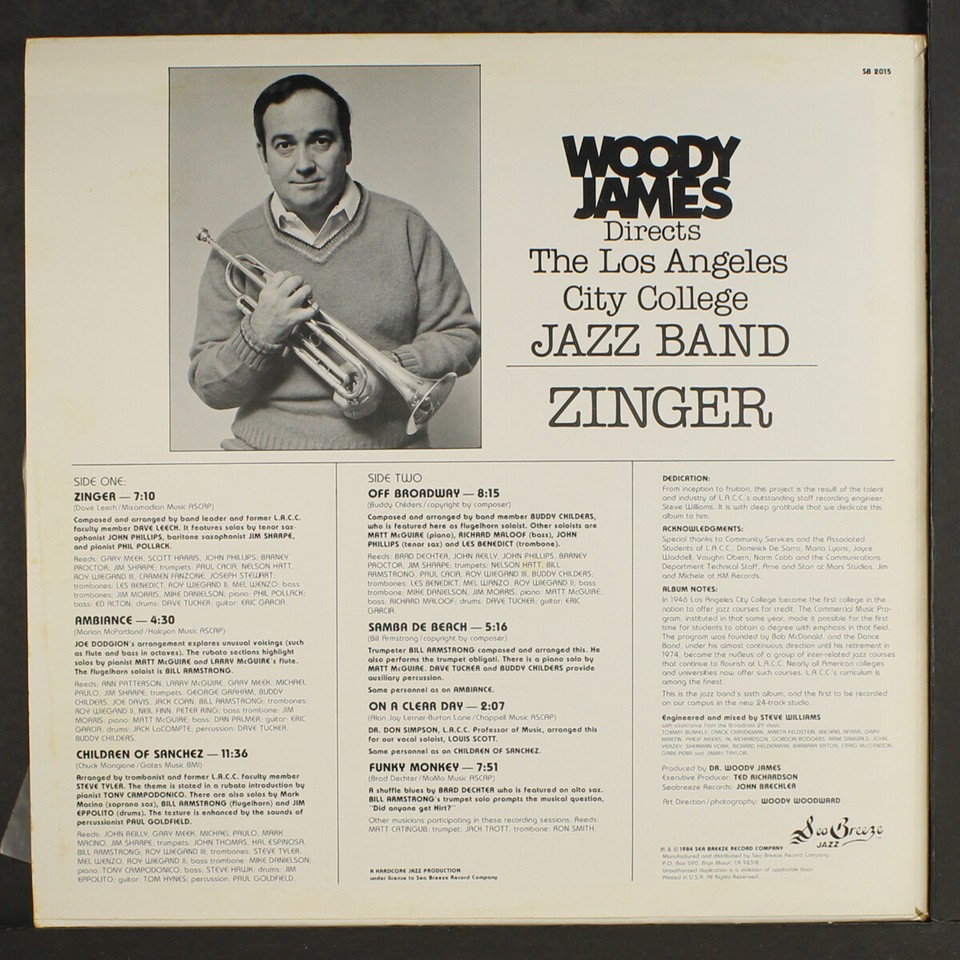 WOODY JAMES: zinger SEA BREEZE 12" LP 33 RPM | eBay