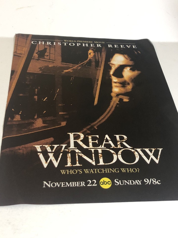Rear Window Vintage Print Ad Advertisement Christopher Reeve | eBay
