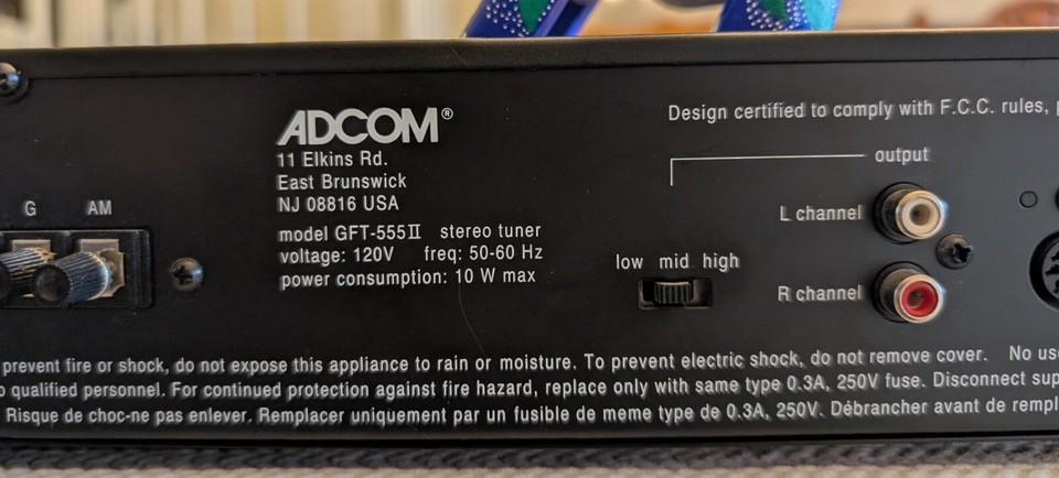 Adcom GFT-555II Tuner WHITE | eBay