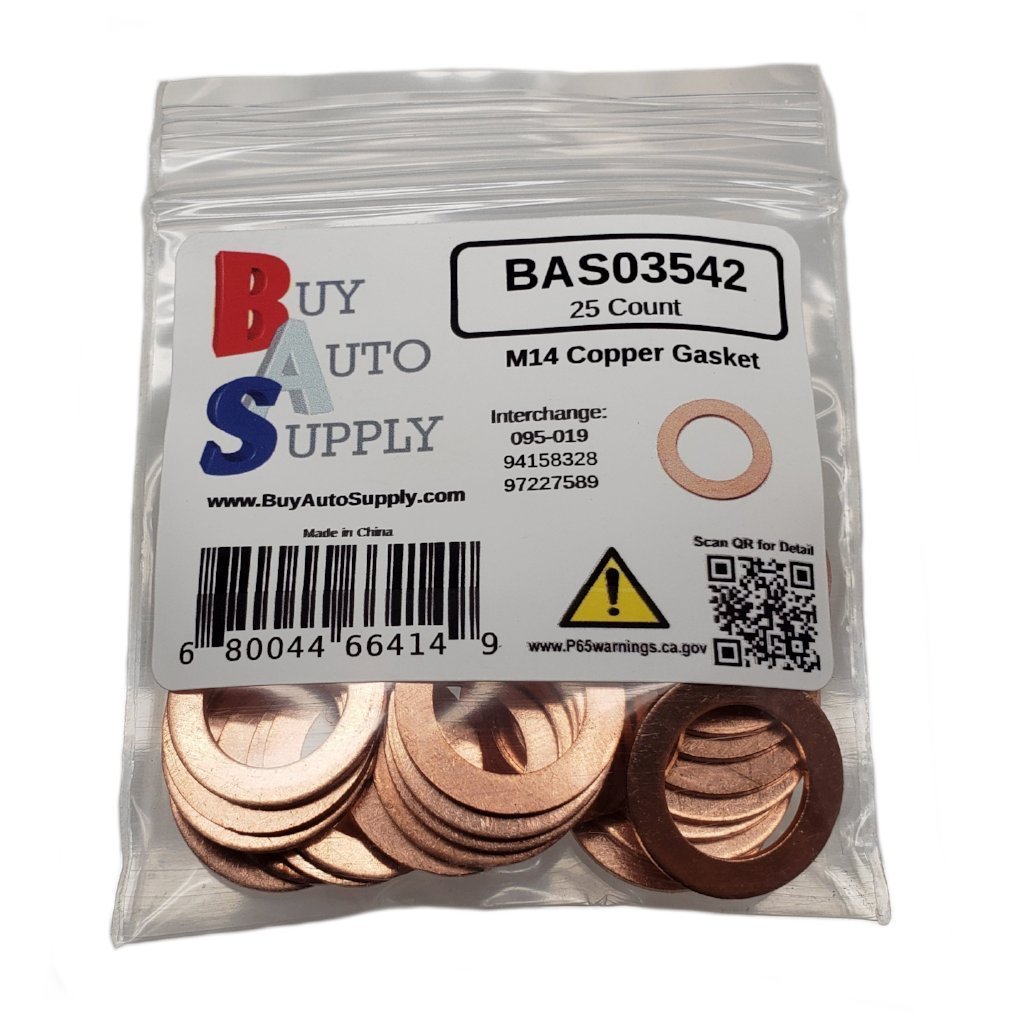 (25) M14 Copper Oil Drain Plug Gasket Fits Dorman 095-019 GM 94158328 ...
