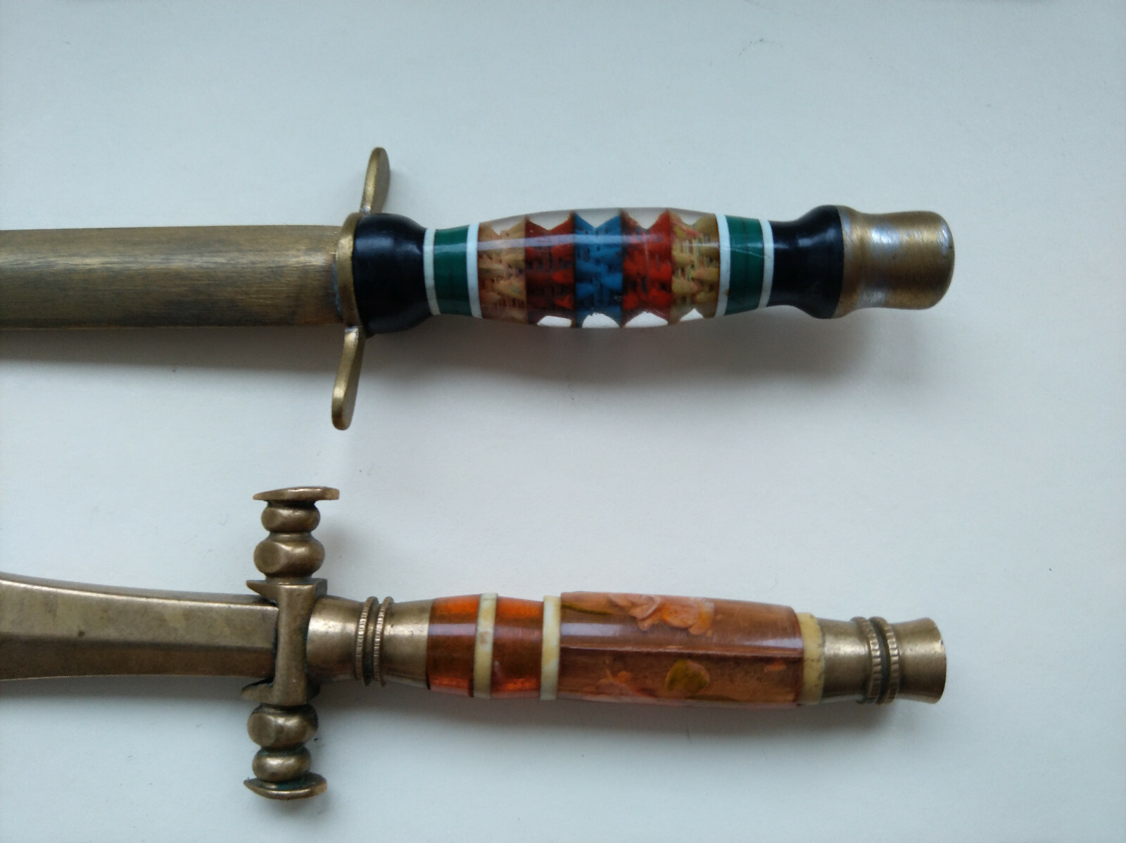 2 Vintage Handmade Pen Dagger Knife Prison Brass USSR | eBay