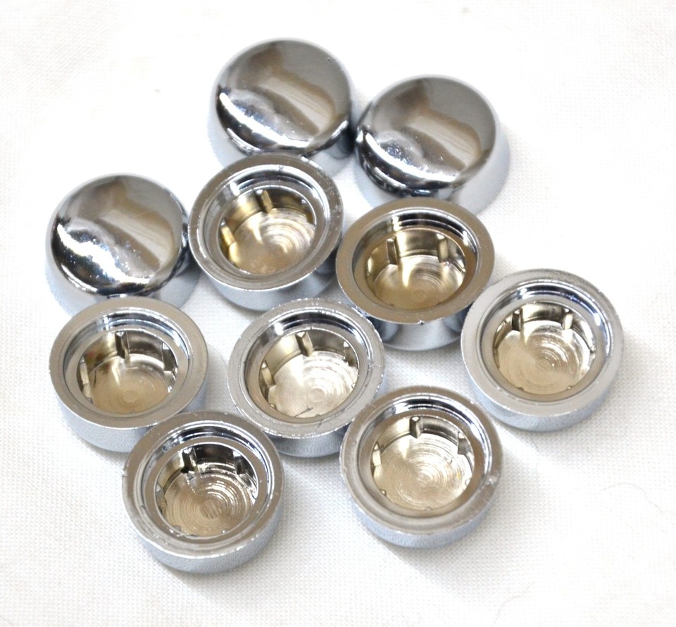 Hex Head Bolt Nut Cover Dome for 3/8" Wrench or Socket Chrome Plastic ...