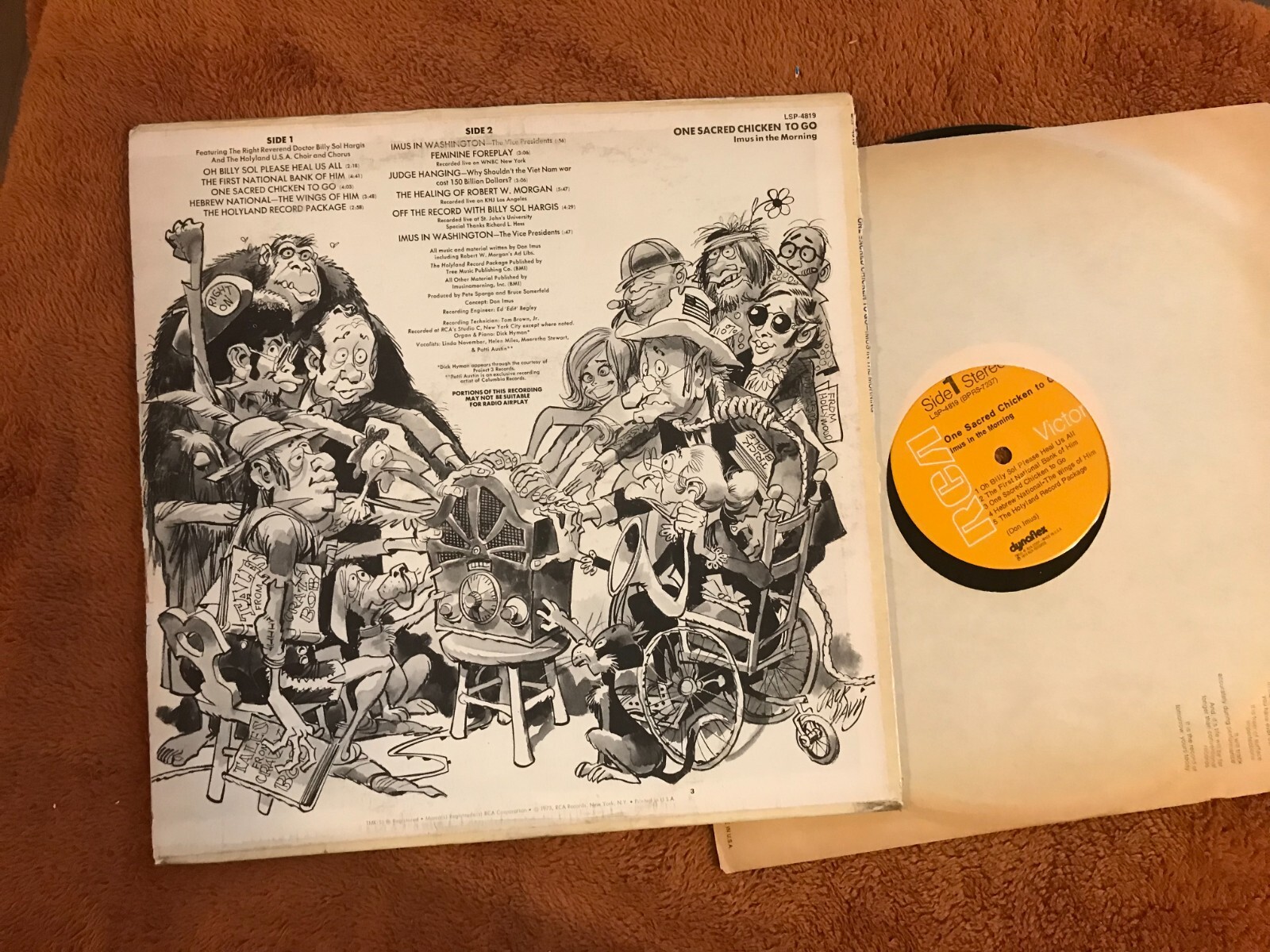 Imus In The Morning One Sacred Chicken To Go Vinyl LP 1973 jack davis ...