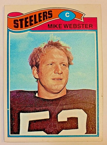 STEELER'S HALL OF FAMER MIKE WEBSTER 1977 TOPPS ROOKIE IN GREAT SHAPE ...
