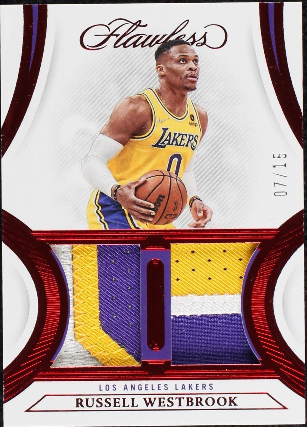 2021-22 Panini Flawless - Patches Russell Westbrook #PT-RWB Ruby /15 ...