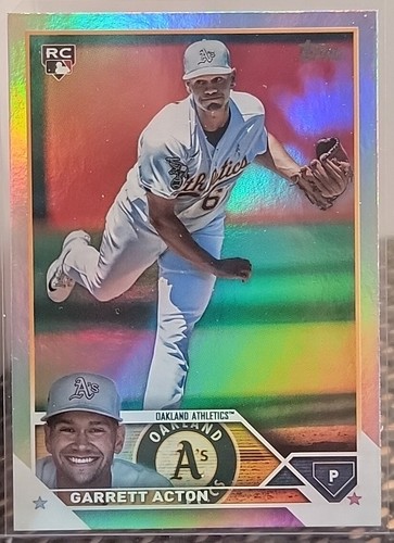 2023 Topps Update #US192 Garrett Acton Rainbow Foil Rookie RC Oakland A ...