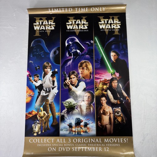 STAR WARS TRILOGY DVD RELEASE POSTER 27x40 Rare Promotional Poster ...