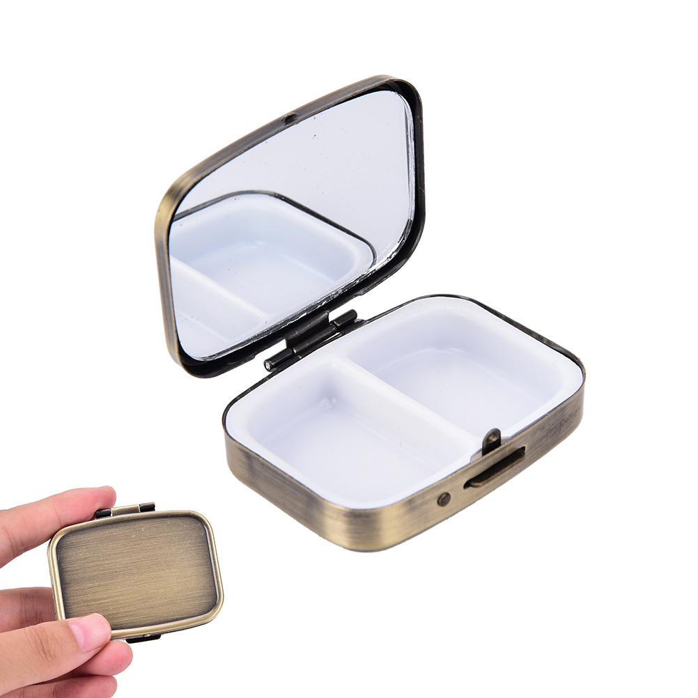 1X Metal Pill Box Medicine Organizer Container Jewellery Case Storage ...