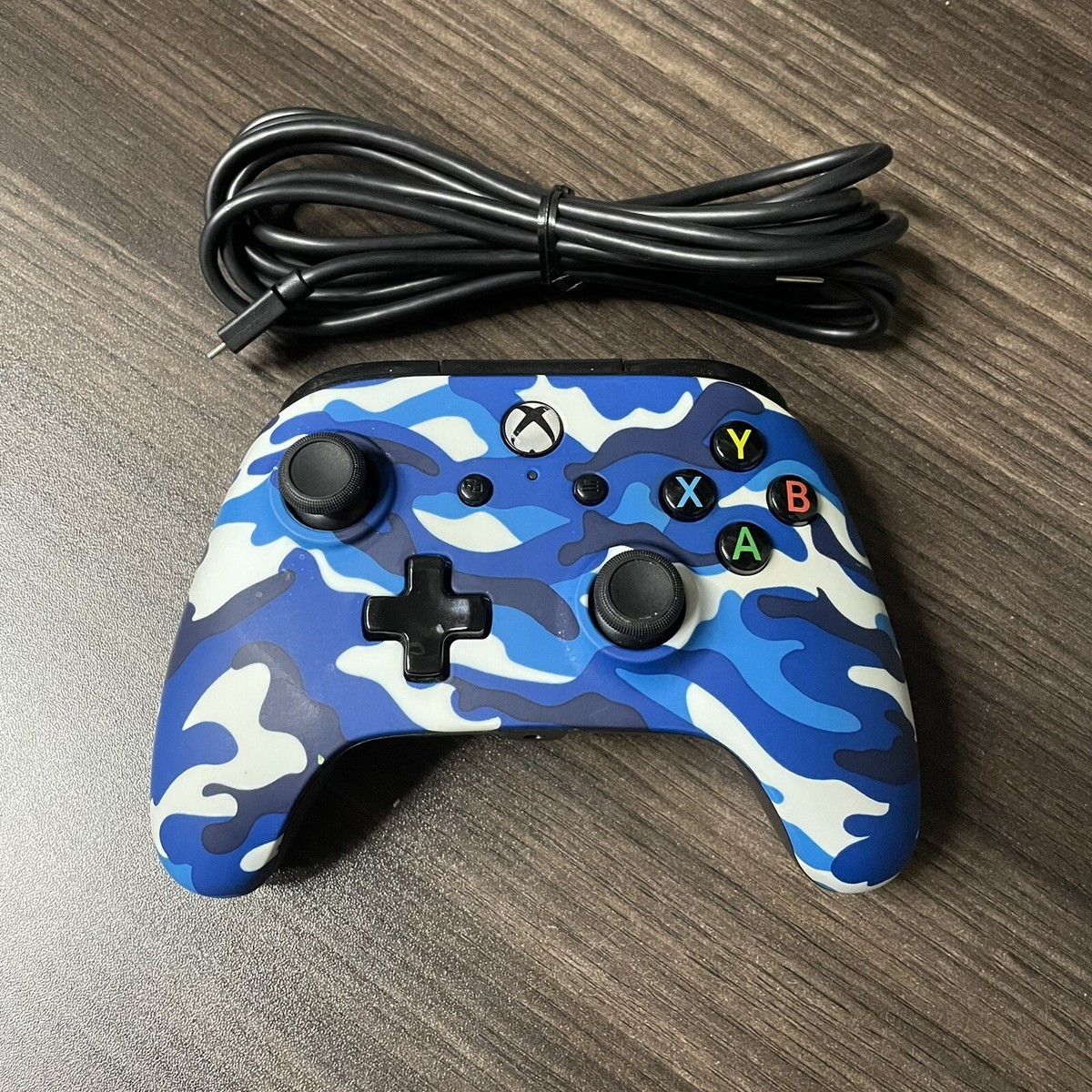 Xboxone Powera Wired Stealth Controller Blue Camo Xbox