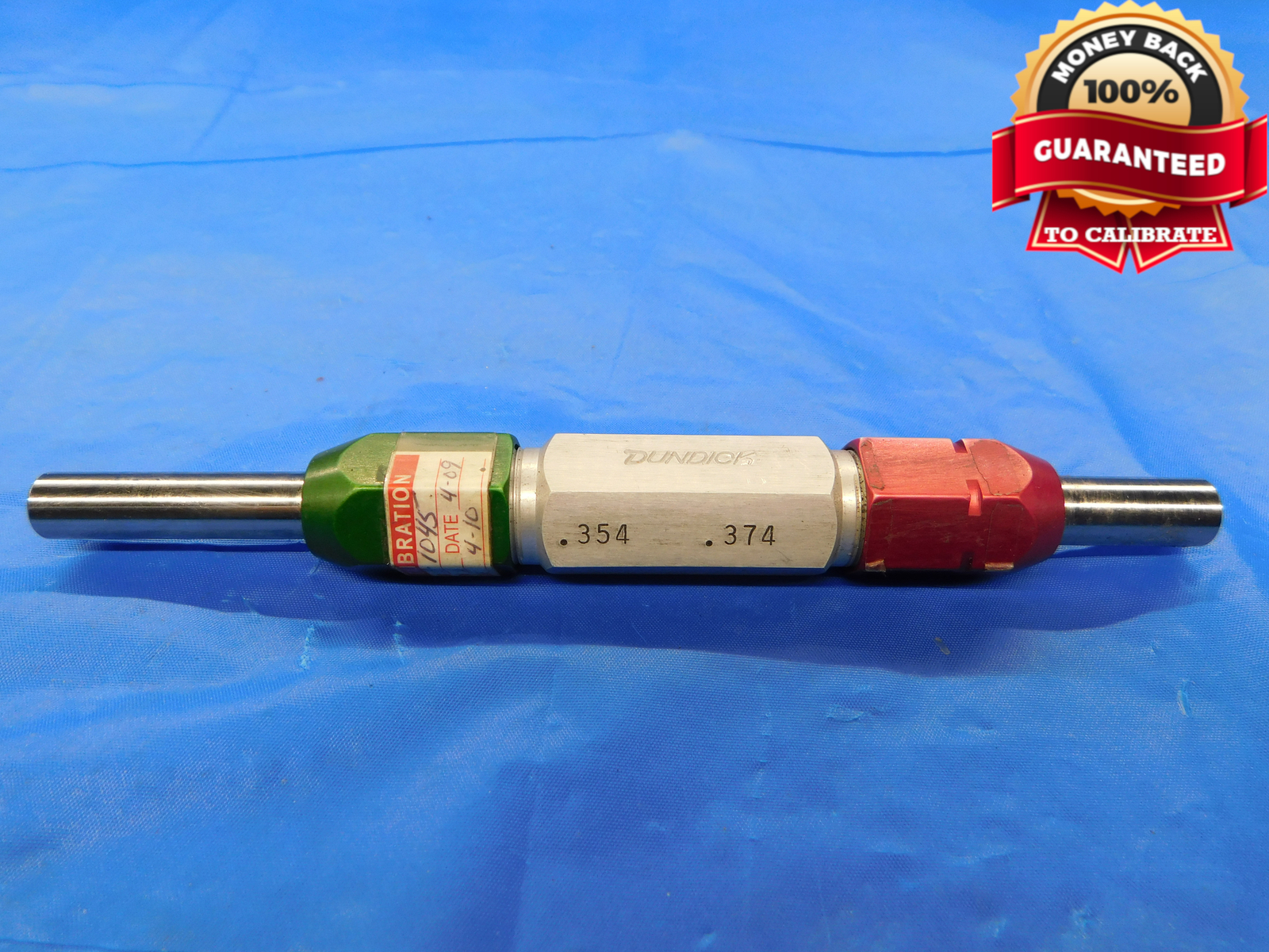 .3540 & .3740 PIN PLUG GAGE GO NO GO .3750 -.0010 UNDERSIZE 3/8 9 mm ...