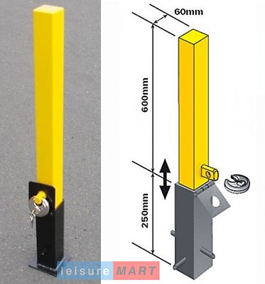 Security parking post removable - lift out parking bollard - heavy duty ...