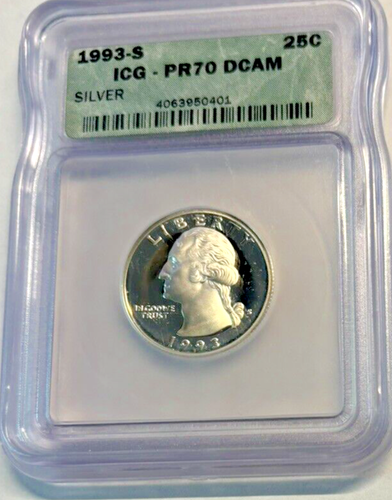 1993 S PR70 DCAM Washington Proof Quarter Silver Coin ICG * | eBay