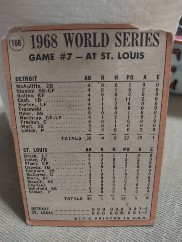 1968 World Series Special The Sporting News Cards | eBay