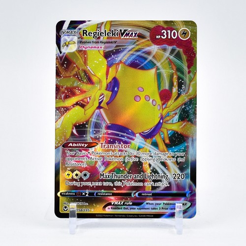 Regieleki VMAX 058/195 Full Art Ultra Rare Holo Silver Tempest S&S ...