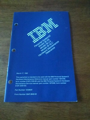 IBM PS/2 Model 35SX Model 35 LS Model 35 SLC Hardware Maintenance ...