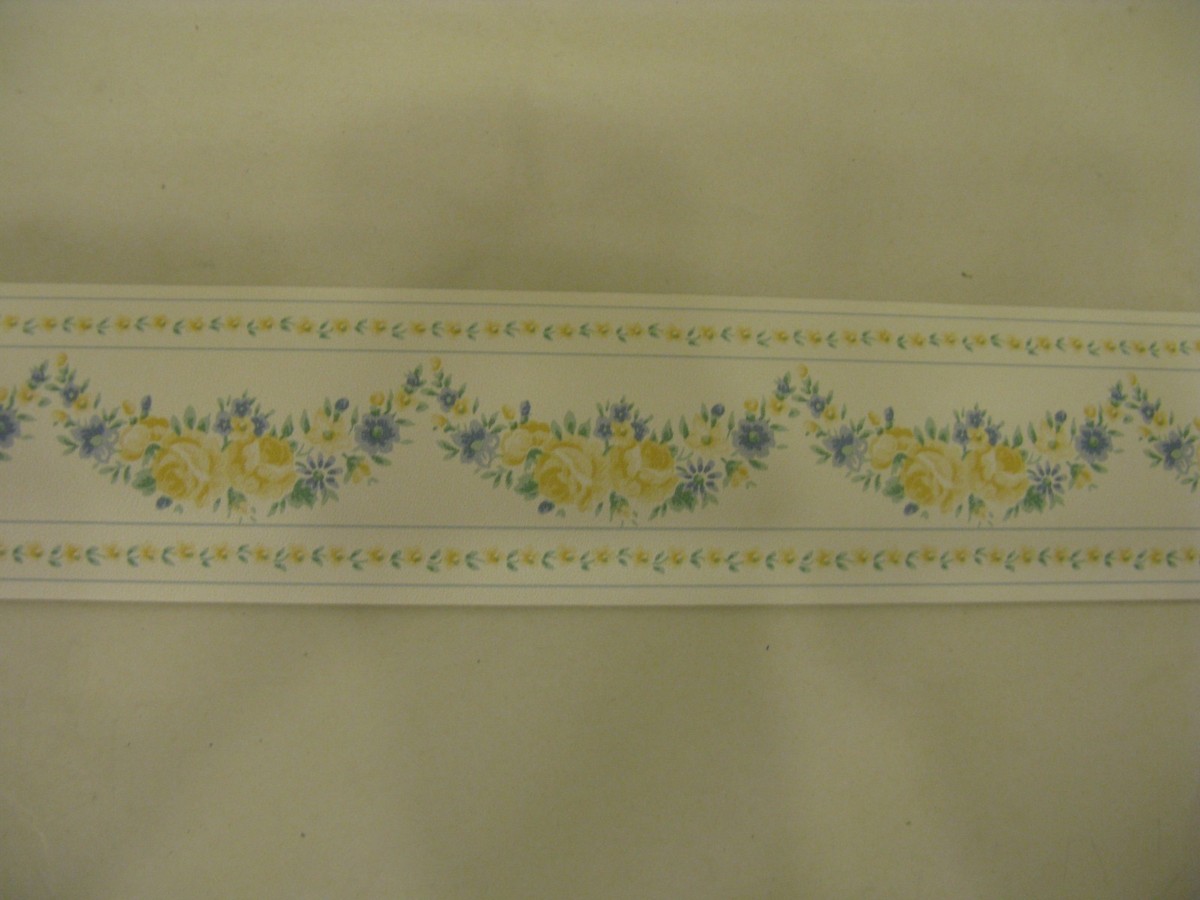 Yellow Wallpaper Border With Flowers Yellow Floral Wallpaper Borders