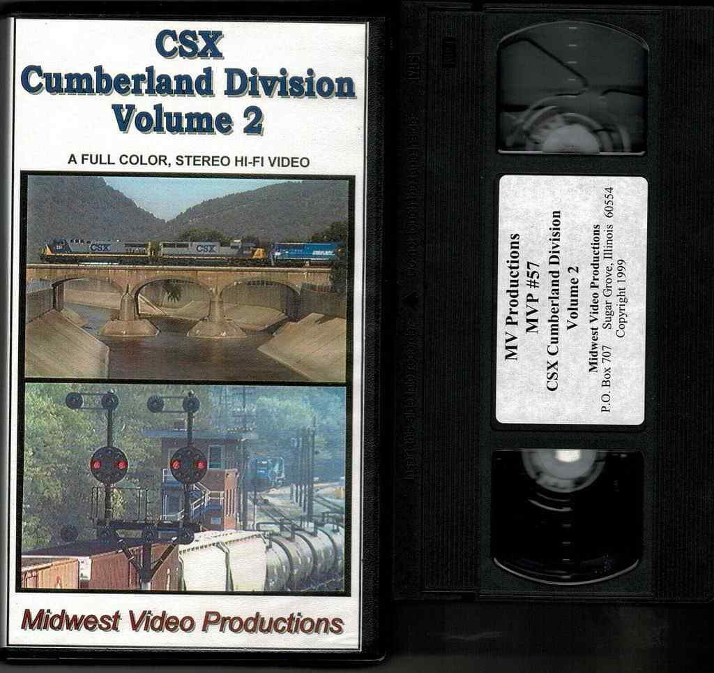 VHS Midwest Video Productions CSX Cumberland Division Volume 2 1999 ...