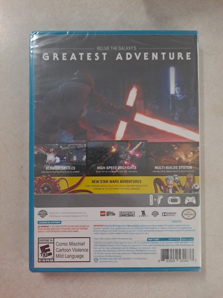 LEGO Star Wars: The Force Awakens (Nintendo Wii U, 2016) - New Factory ...