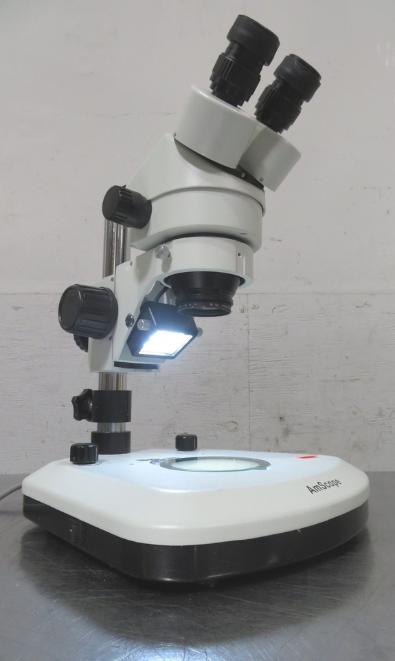 C197747 AmScope Stereo Zoom Microscope, WF10X/20 Eyepieces, Lighted ...