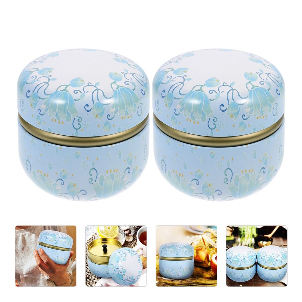 2 Pcs Mini Jars Small Containers Refillable Loose Powder Empty Sample ...