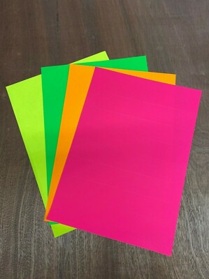 LUMINOUS DAYGLOW COLOURS | FLUORESCENT STICKERS | BRIGHT COLOURED ...