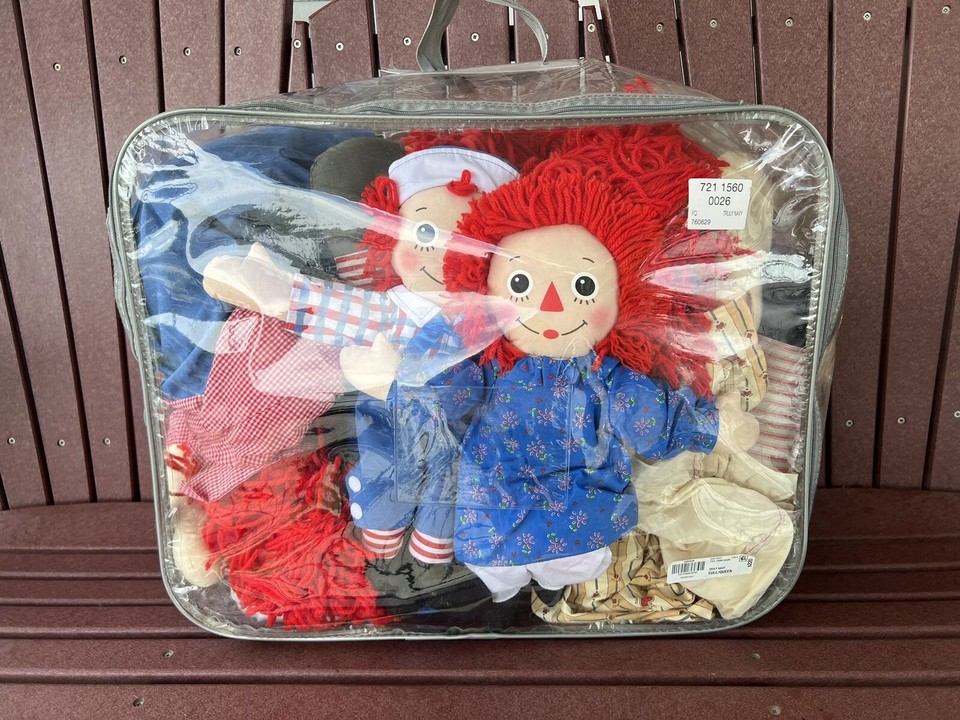 Vintage Raggedy Ann & Andy Rag Doll Plush 3 (34) & 2 (14) Wonderful ...