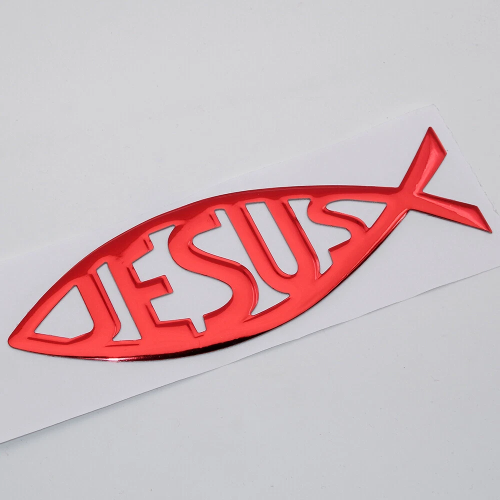 Red Christian Fish Symbol